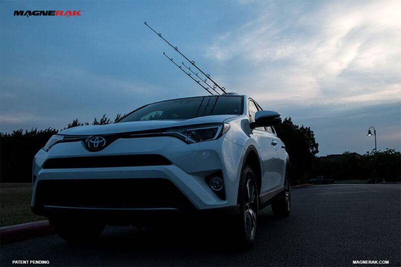 MAGNERAK FISHING ROD ROOF RACK ON A TOYOTA RAV4